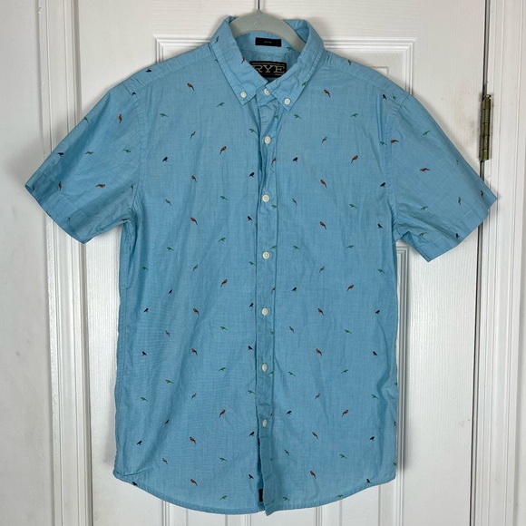 Rye | Shirts | Hawker Rye Mens Short Sleeve Button Down Collared Shirt ...